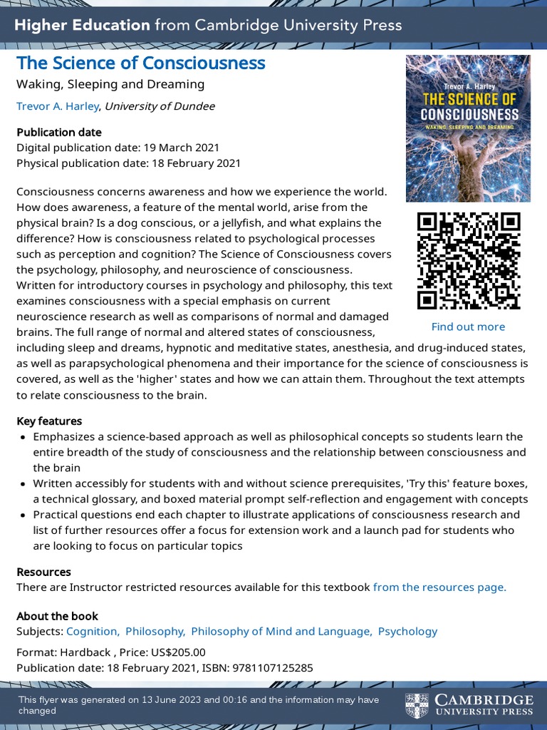 The Science of Consciousness | PDF | Consciousness | Mind