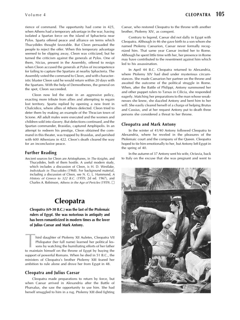 Encyclopedia of World History - Cleopatra | PDF