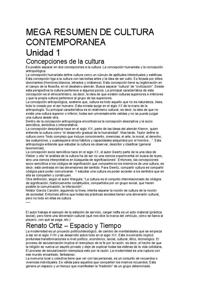 Mega Resumen de Cultura Contemporanea | PDF | Racismo | Discriminación y relaciones raciales
