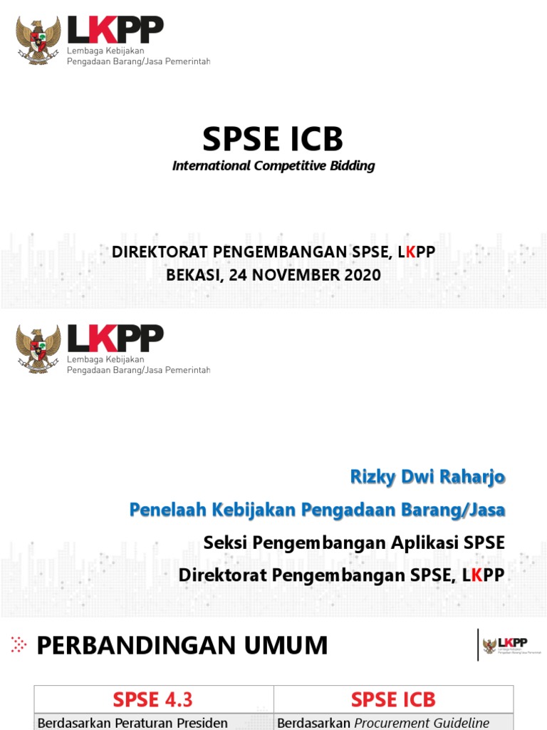 Spse Icb - LKPP | PDF