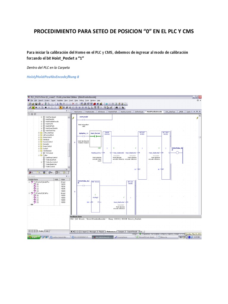 4 - Seteo de Posicion PLC CMS | PDF | Informática | Ingeniería Informática