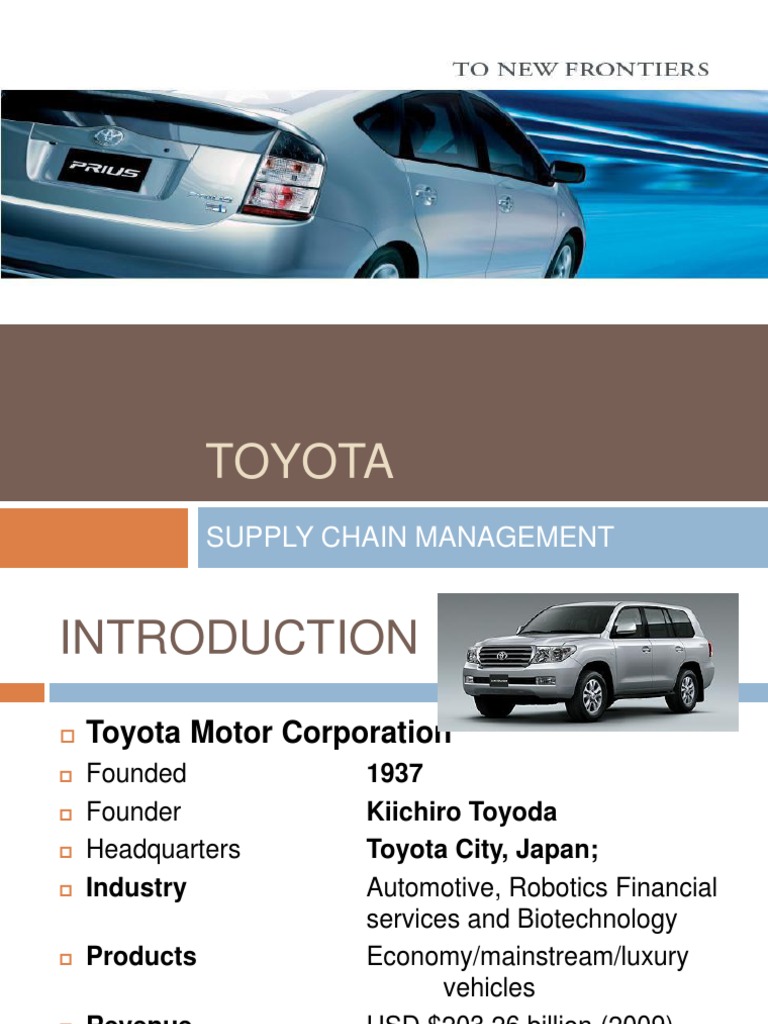 Toyota Supply Chain Strategy | PDF | Toyota | Supply Chain