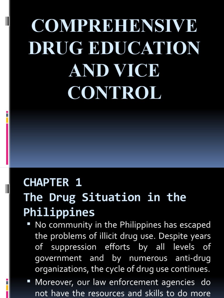 Comprehensive Drug Education and Vice Control - 075640 | PDF ...