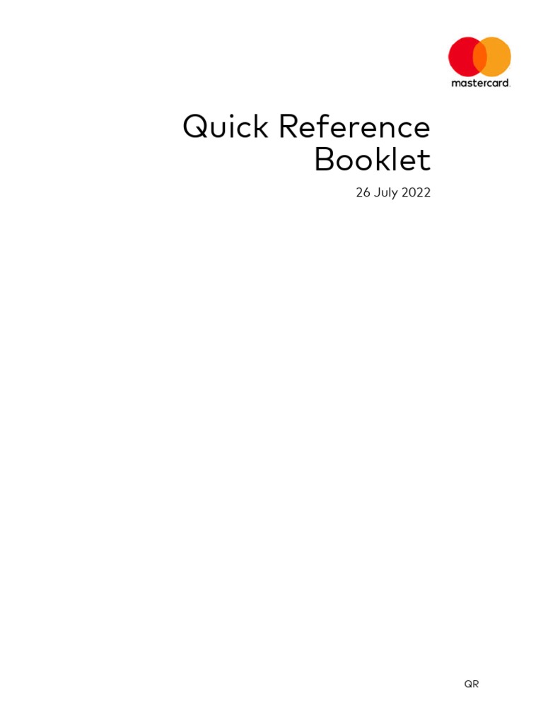 MC Quick Reference Booklet | PDF | Emv | Service Industries