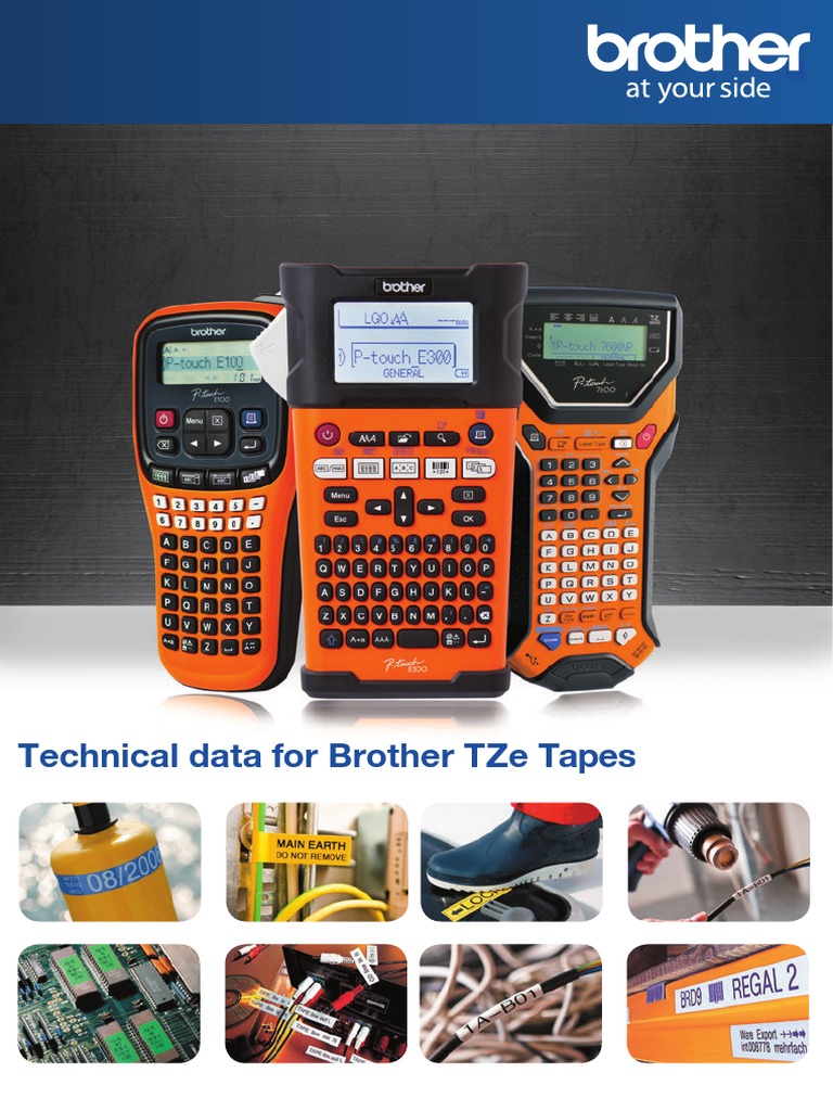 TZe Tapes Technical Data | PDF | Lamination | Adhesive