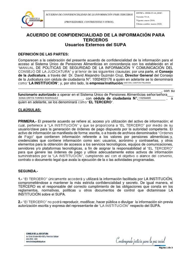 Acuerdo | PDF