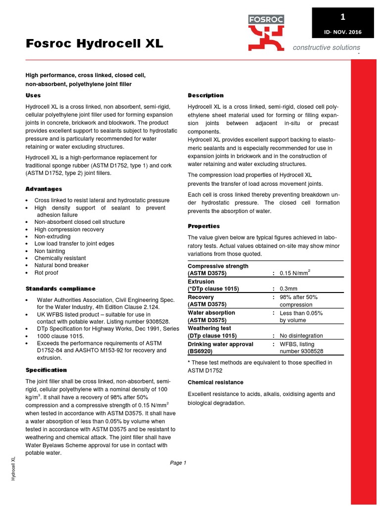 TDS Hydrocell XL | PDF