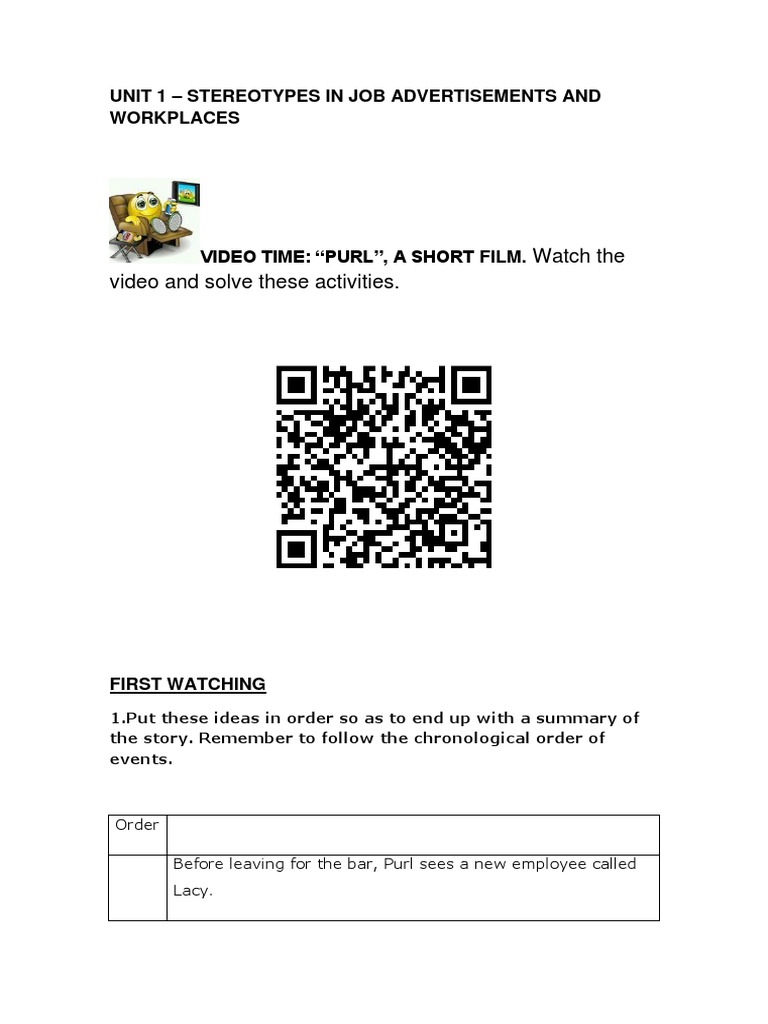 Week 3 - Unit 1 - Virtual Task | PDF | Knitting | Employment