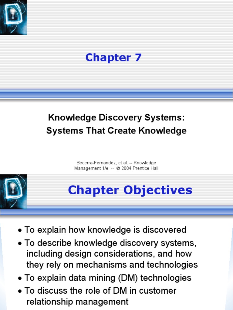 Chapter 7 Knowledge Discovery System | PDF