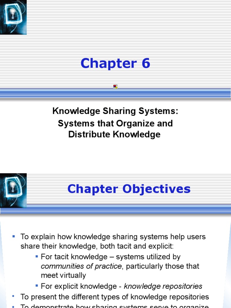 Types of Knowledge Sharing Systems | PDF | Computing