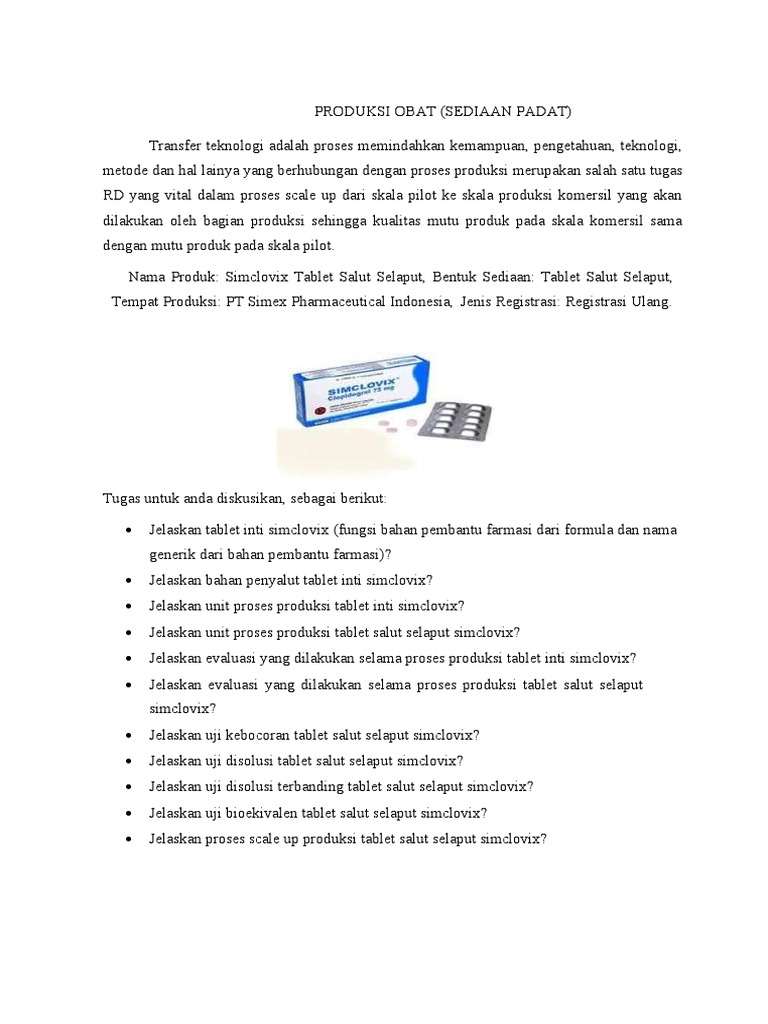 Produksi Simclovix | PDF