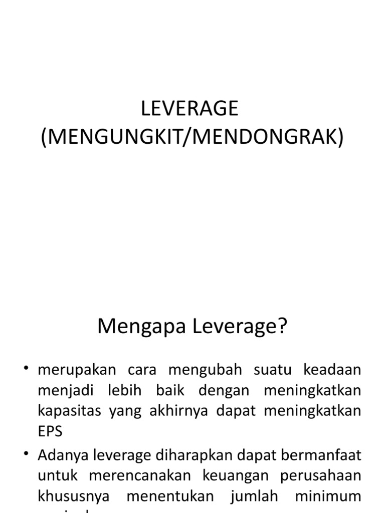 Leverage Latihan Pdf