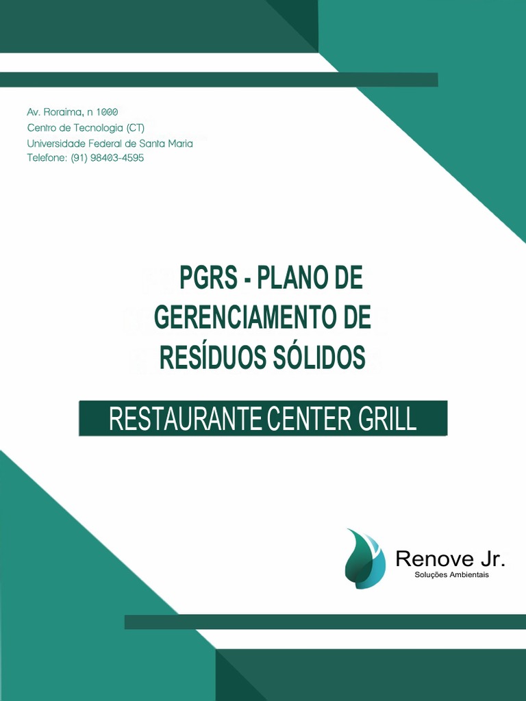 PGRS Restaurante Center Grill | PDF | Desperdício | Reciclagem