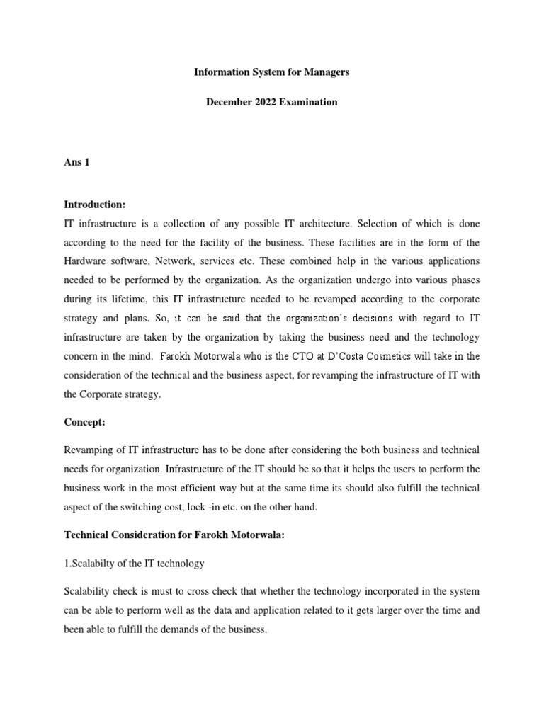 Information System For Managers | PDF