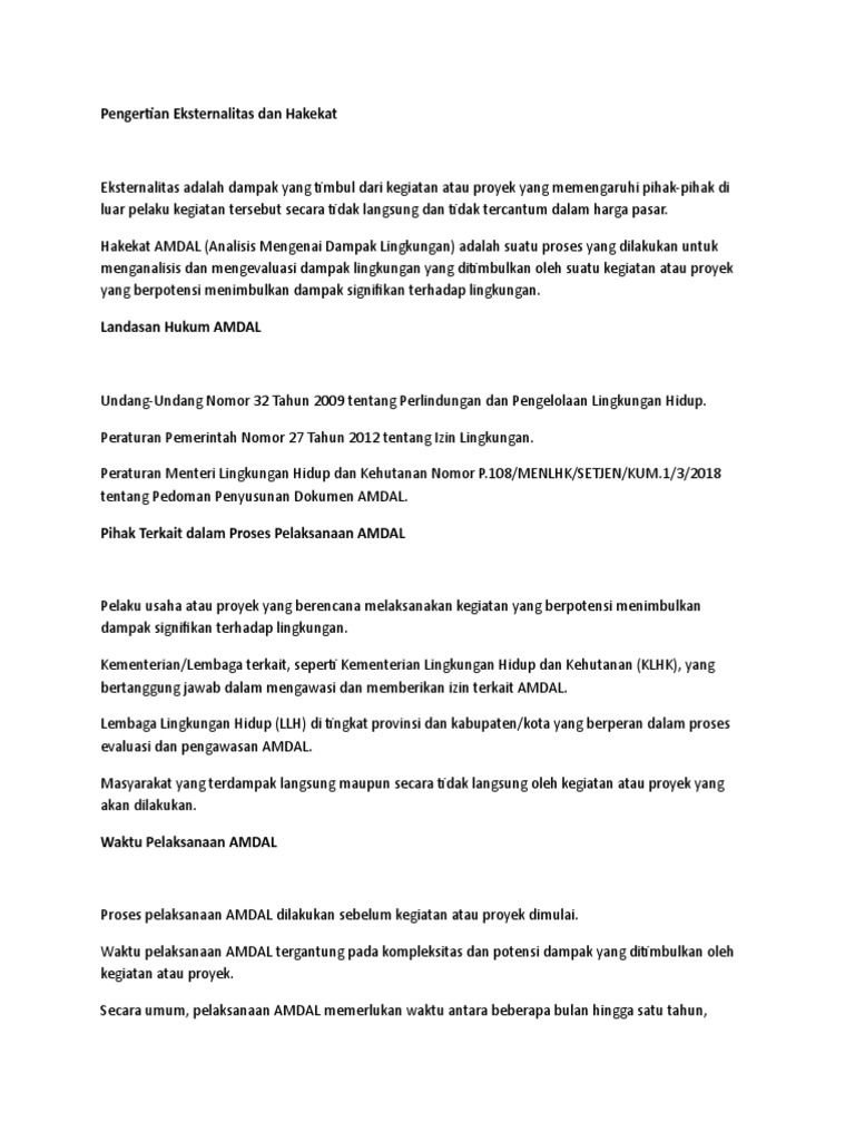 Bahan PPT AMDAL | PDF