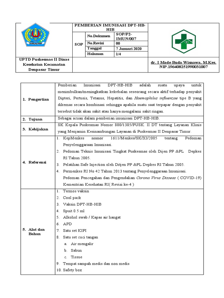 IMN-07-Pemberian Imunisasi DPT-HB-HIB | PDF