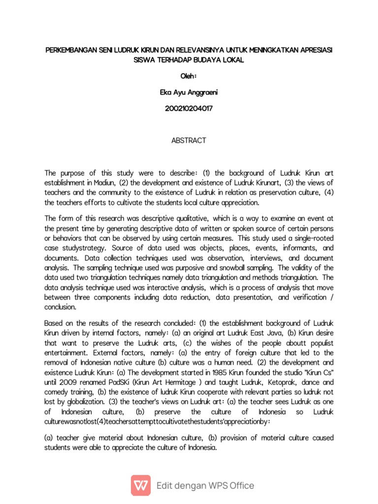 Seni Pertunjukan | PDF | Data | Qualitative Research