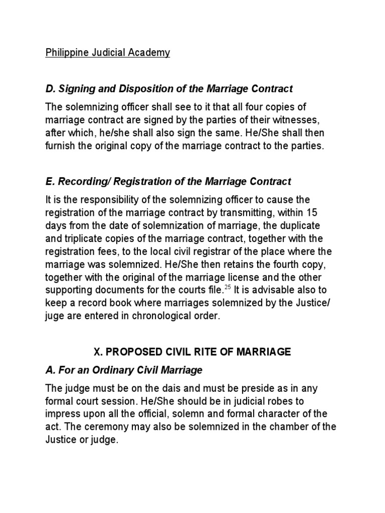 Civil Wedding Script | PDF | Marriage | Judge