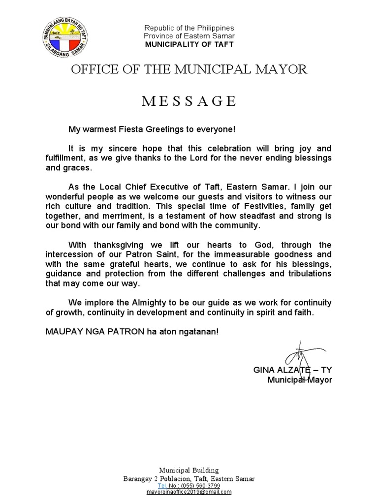 Fiesta Message 2023 | PDF