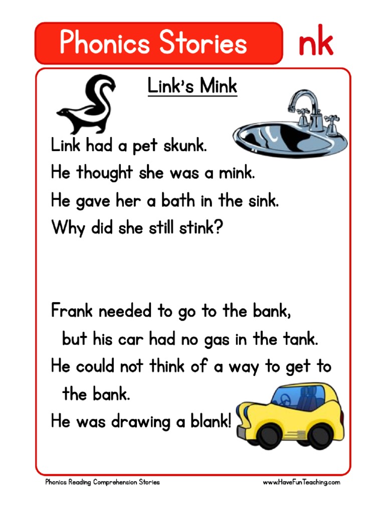 Phonics Stories Comprehension NK | PDF