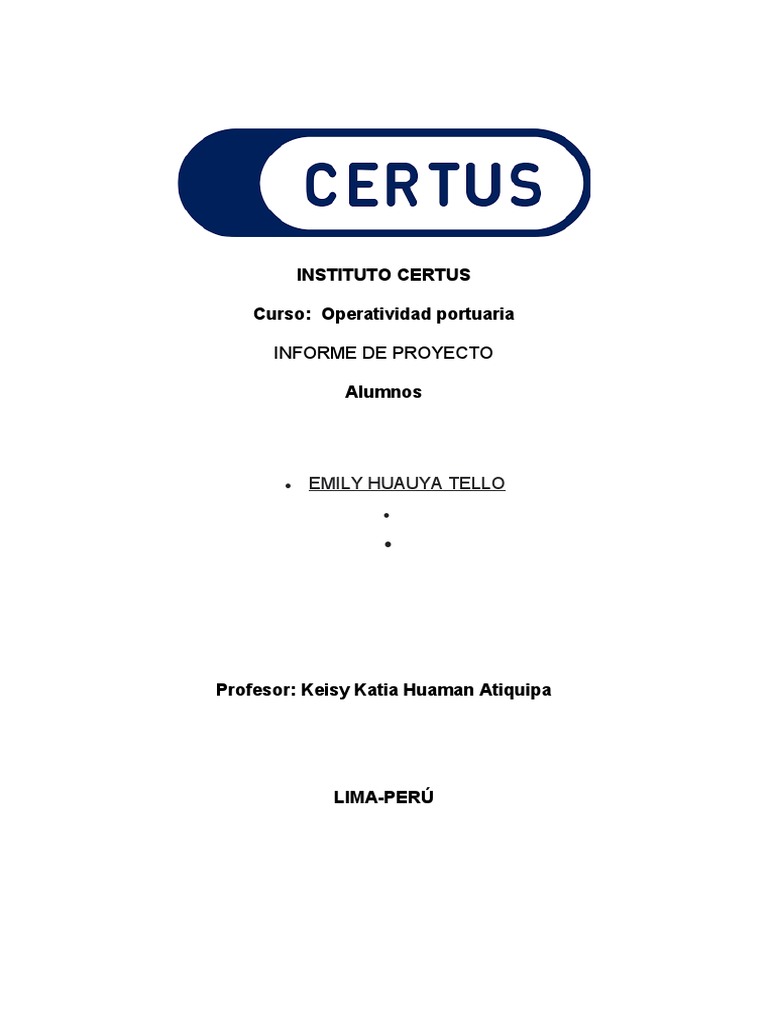 Instituto Certus Trabajo | PDF | Transporte | El comercio internacional