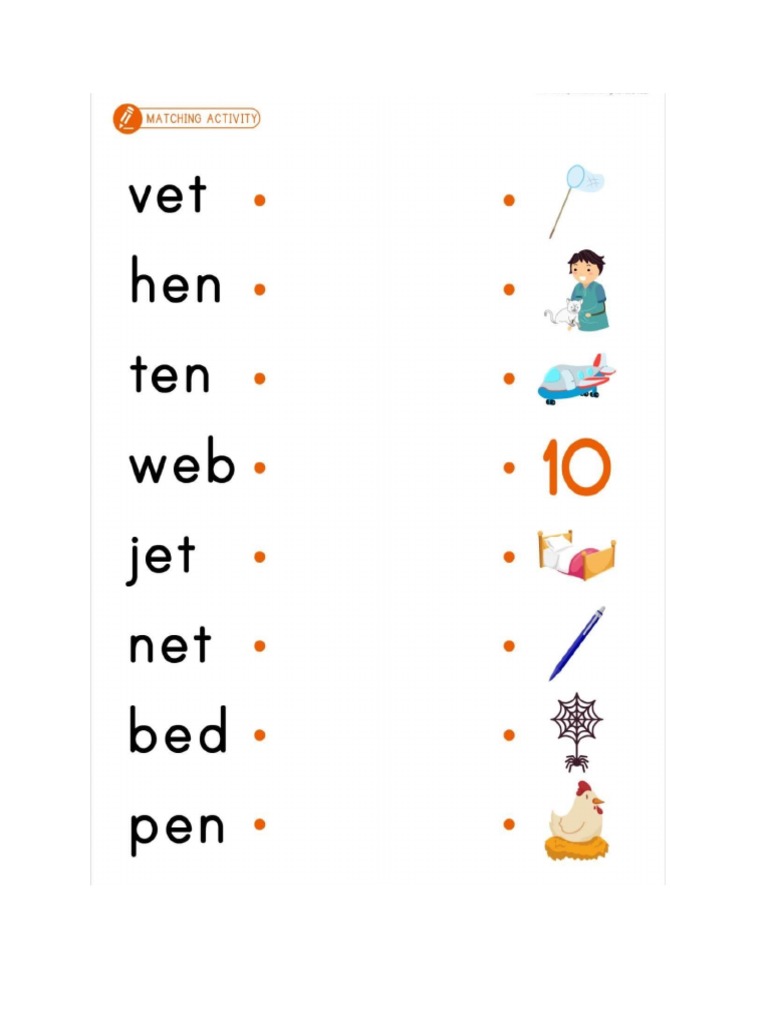 Phonics Worksheet Short e Sound | PDF