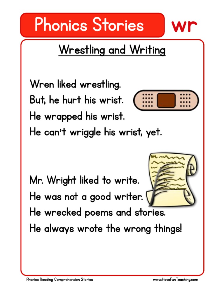 Phonics Stories Comprehension WR | PDF