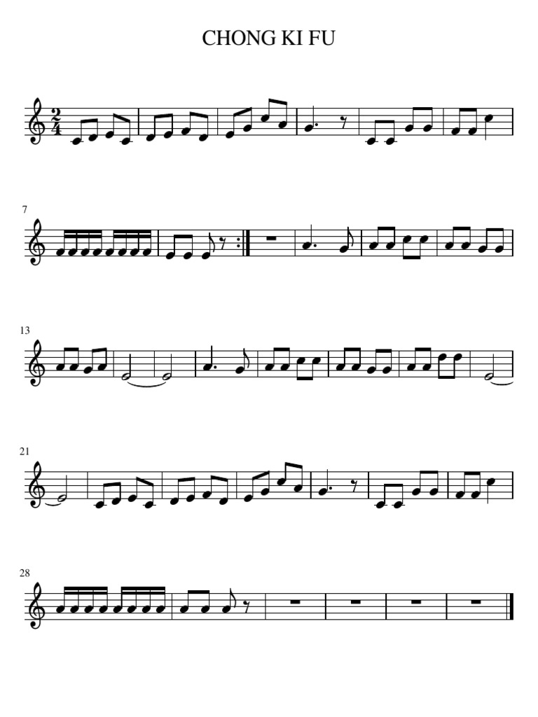 CHONG KI FU Partitura | PDF
