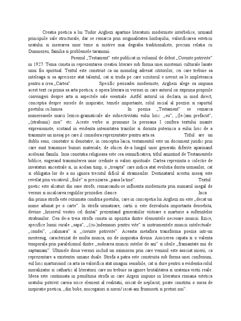 Testament (Eseu Final) | PDF