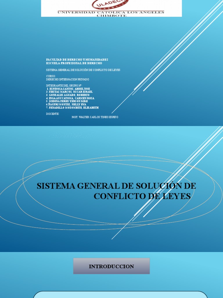Sistema General de Solución de Conflicto de Leyes | PDF