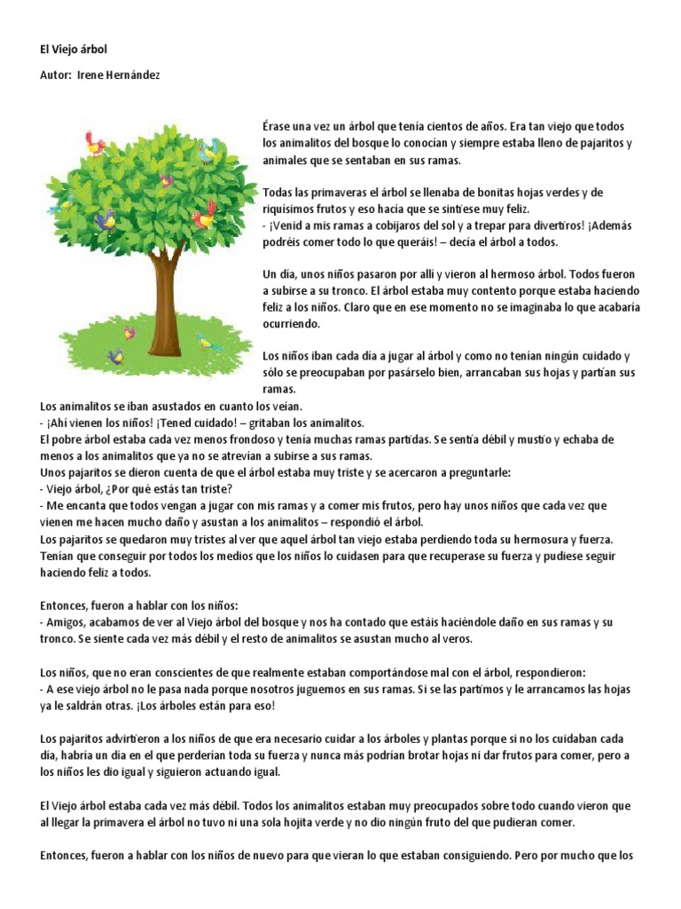 Cuento El Viejo Árbol | PDF