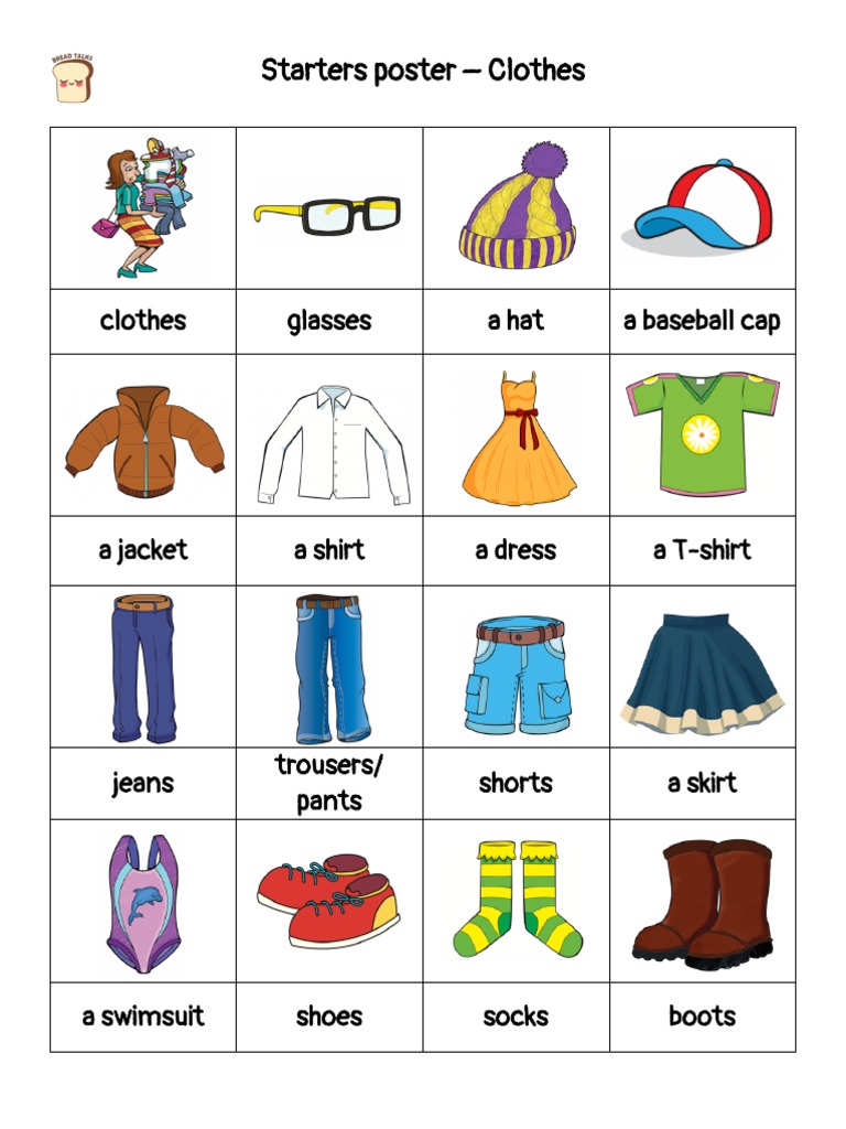 Starters Poster-Clothes | PDF