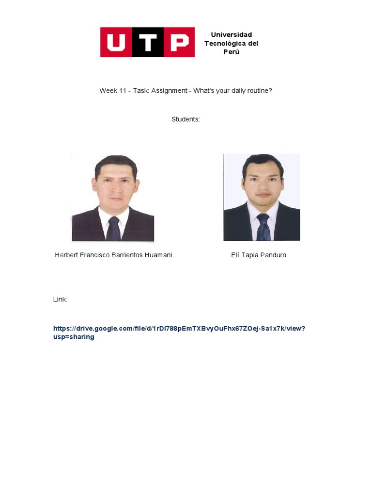 Week 11 Task Assignment Whats Your Daily Routine | PDF