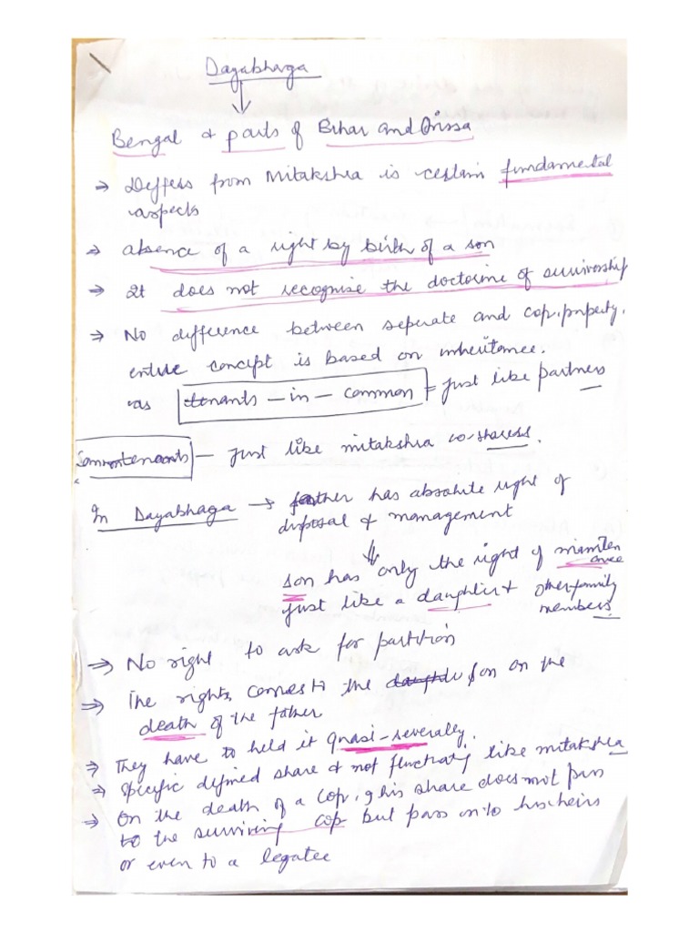 Handwritten Family Law Notes | PDF