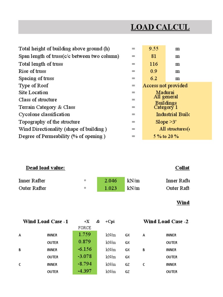 Truss Load Calculation | PDF | Science & Mathematics