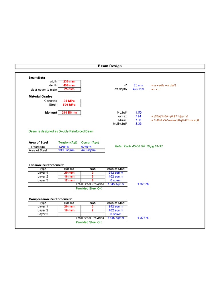 RCC Design | Download Free PDF | Beam (Structure) | Applied And ...