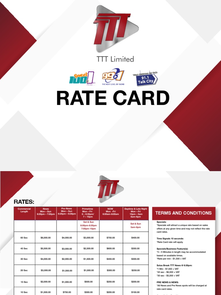 Rate Card 2020 Booklet - Revised | PDF