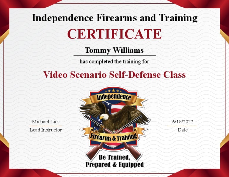 Video Scenario Self-Defense Certificate 1 | PDF
