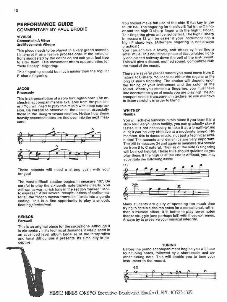 MMO - Advanced Alto Saxophone Solos Vol.I (Eb) - 13 | PDF