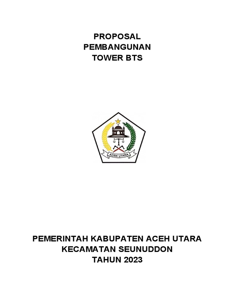 Proposal Pembangunan Tower BTS Aceh Utara | PDF | Sains & Matematika