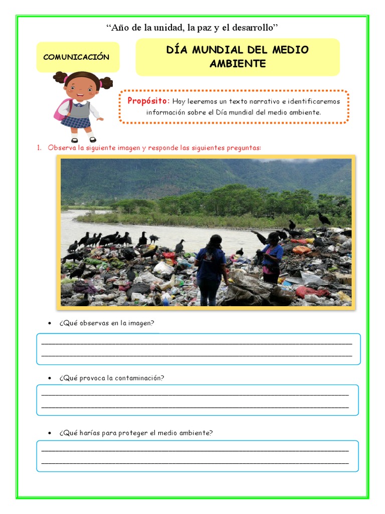 Ficha-Lun-Comun-Leemos Sobre El 5 de Junio - Día Mundial Del Medio ...