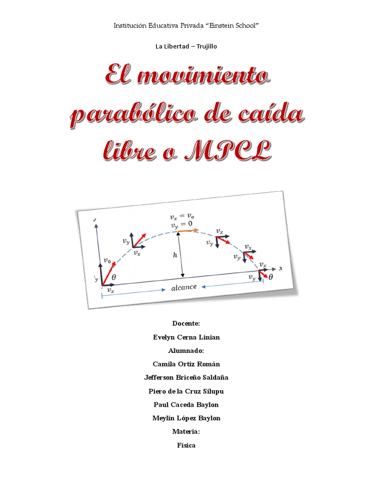 Informe de MPCL | PDF | Aceleración | Proyectiles