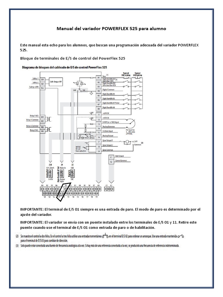 Manual del variador POWERFLEX 525 para alumno | PDF