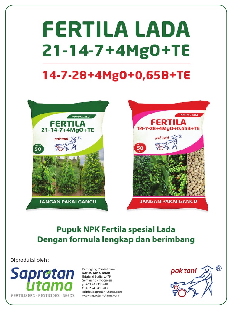 Brosur Fertila Lada Red Green | PDF