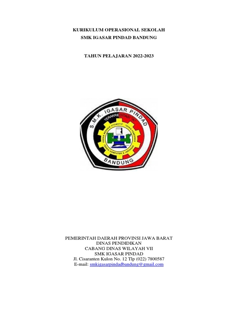 Kurikulum SMK Igasar Pindad 2022-2023 | PDF
