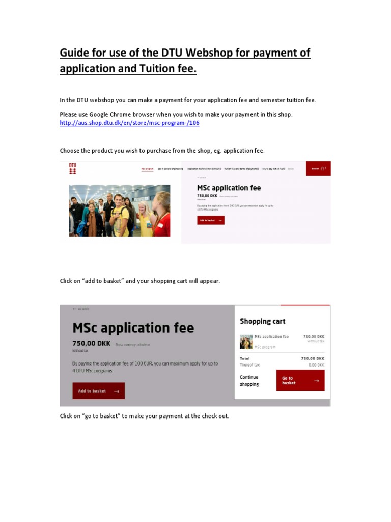 DTU Student Webshop Guide | PDF