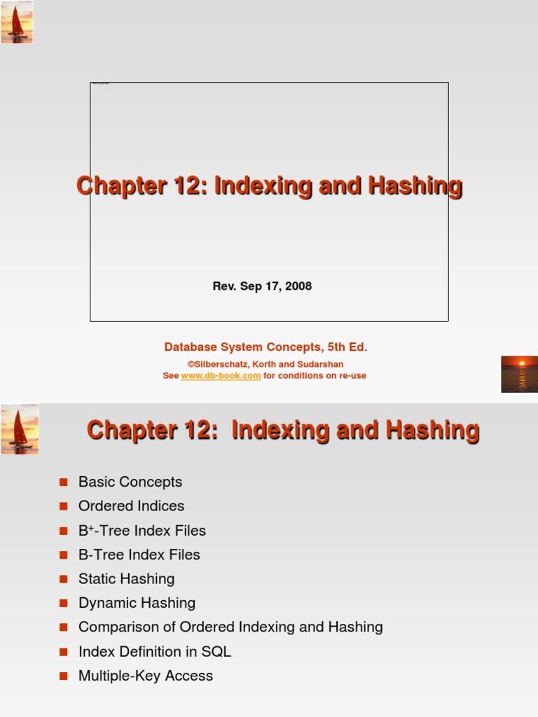 Indexing And Hashing Pdf Database Index Computer Data