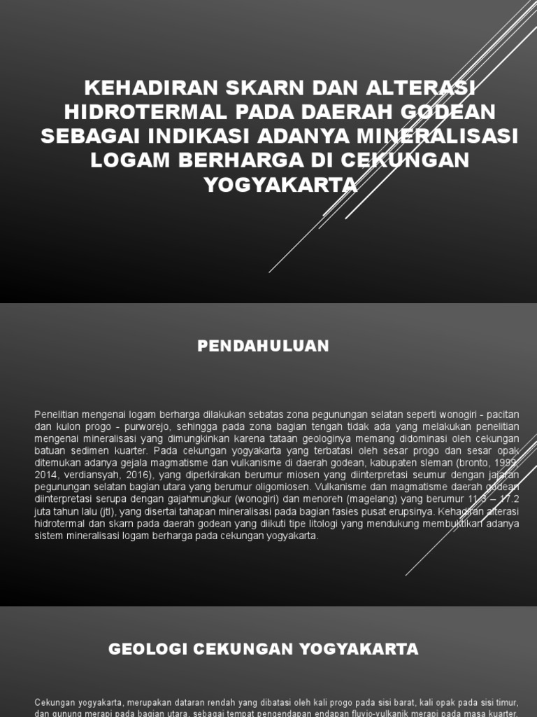 Kehadiran Skarn Dan Alterasi Hidrotermal Pada Daerah Godean | PDF ...