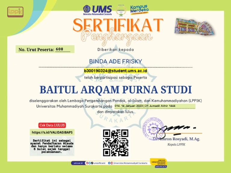 Sertifikat Baps | PDF
