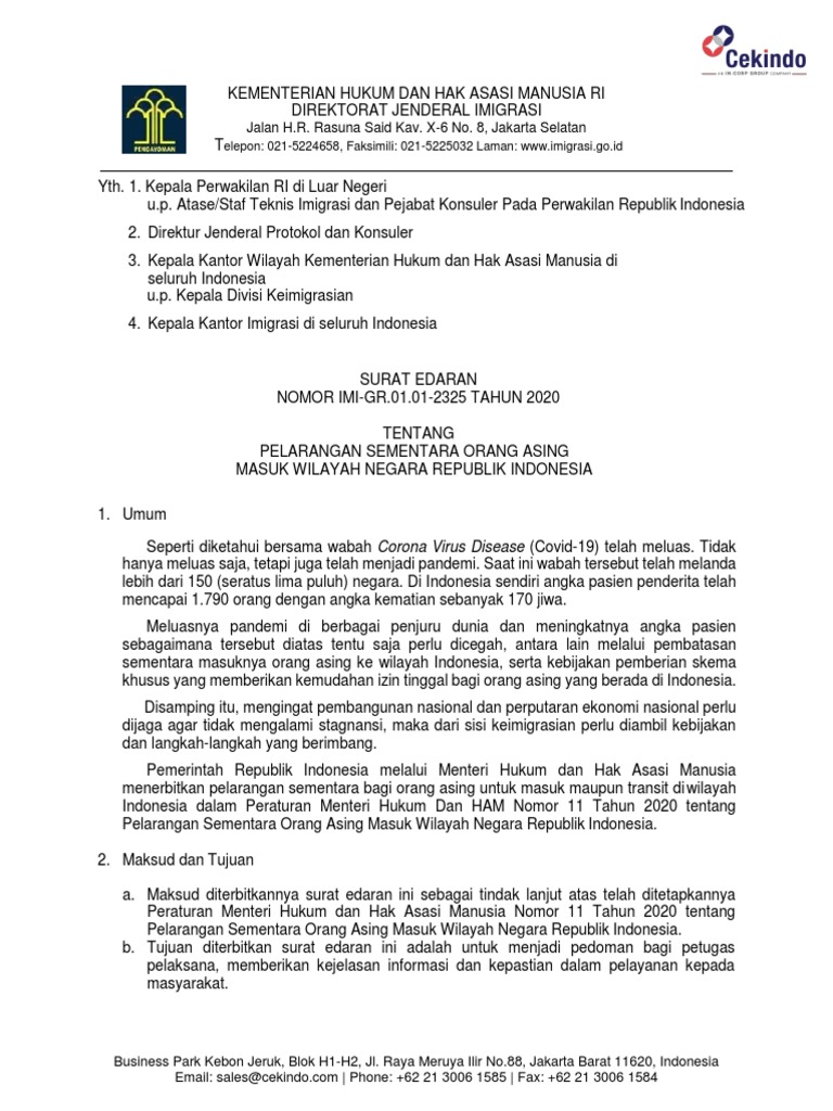 Circular Letter IMI GR.01.01 | PDF